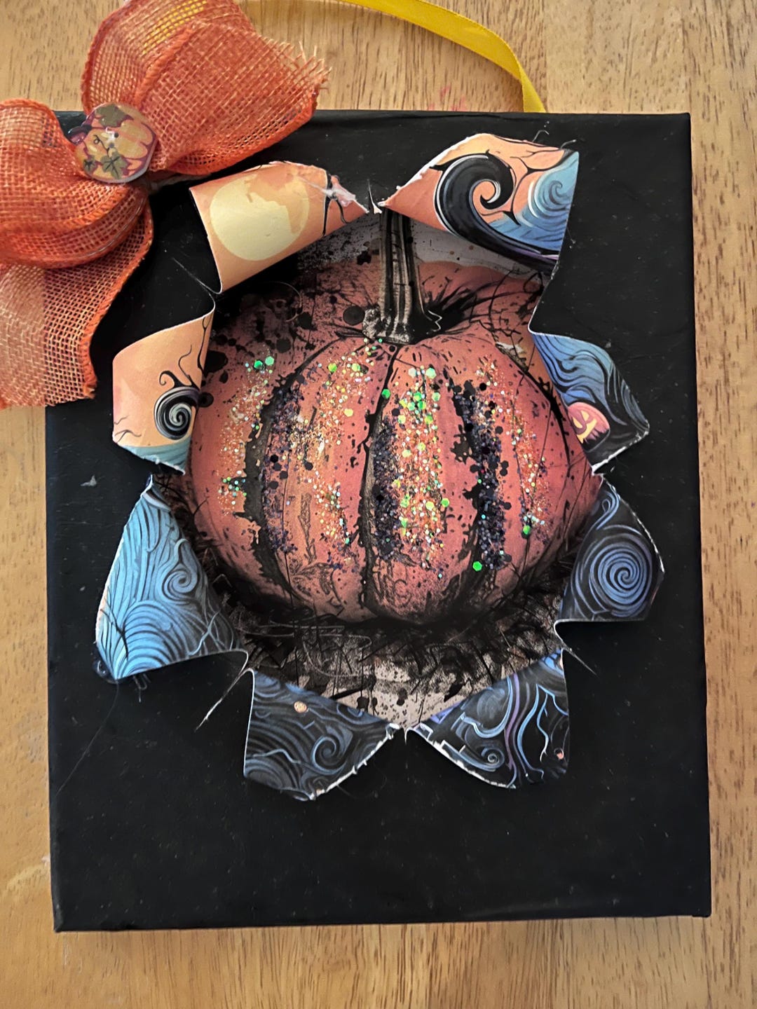Busted Canvas Spooky Halloween Pumpkin, Halloween Artwork, Spooky Wall ...