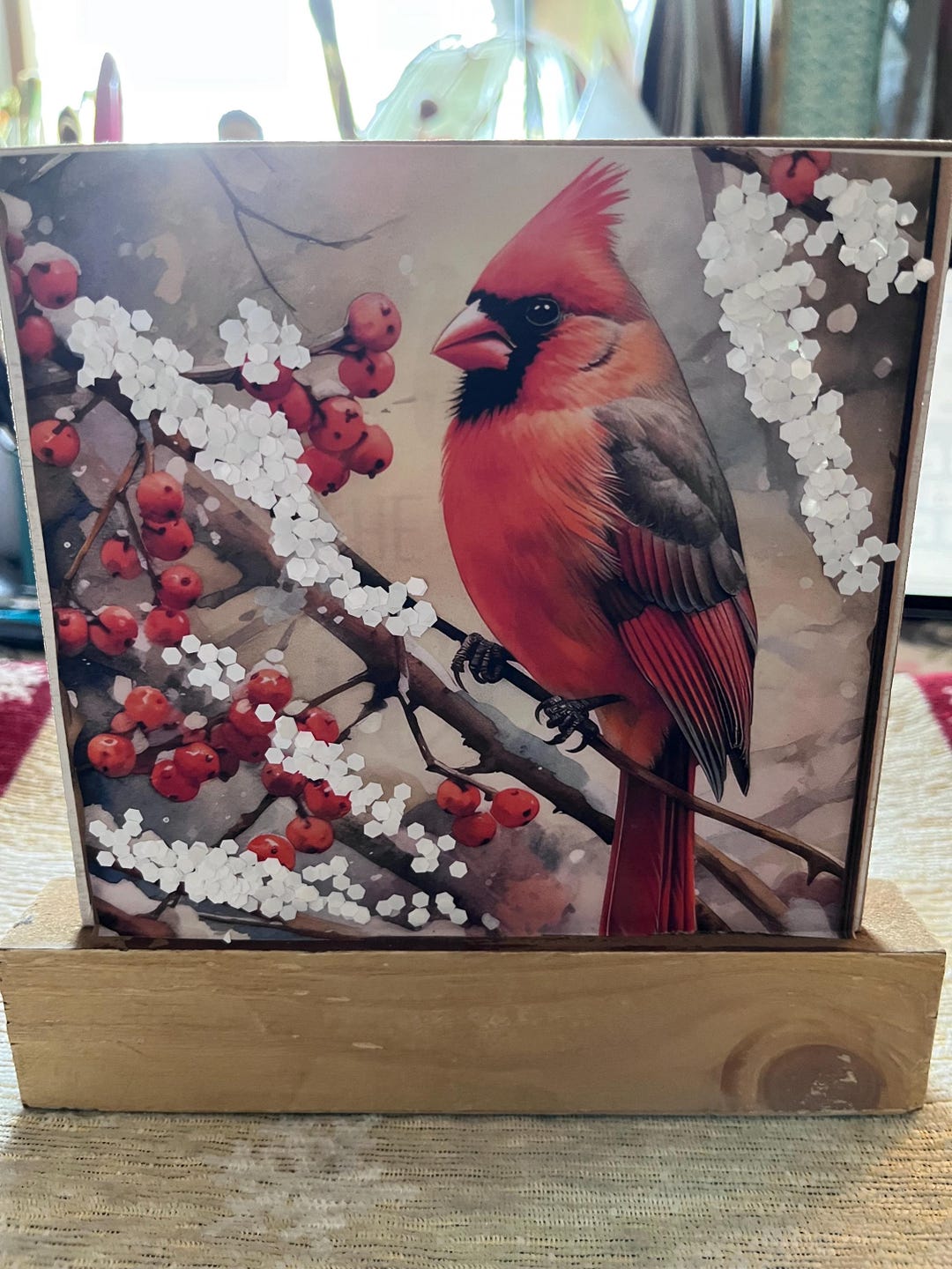 Red Winter Cardinal Stand up Sign | Cardinals Remind Us Always With You ...