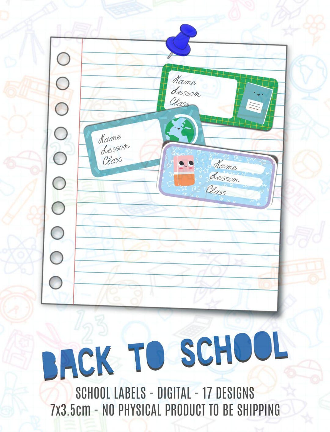 Cute Student Name Stickers Template, Back to School Name Labels for ...