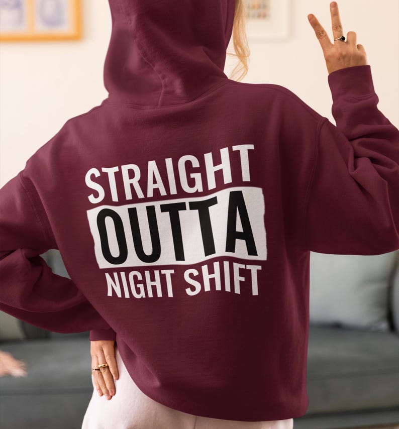 Straight Outta Night Shift SVG PNG: Medical Funny Shirt, Nursing School ...