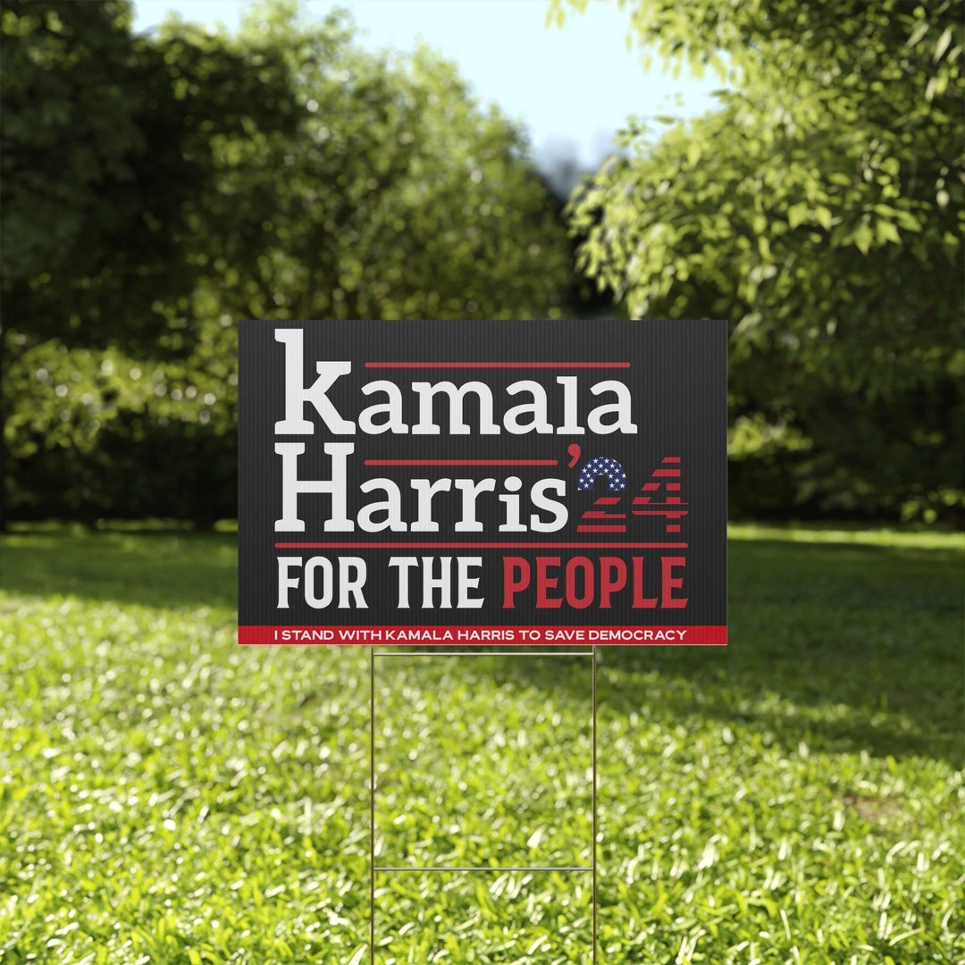 Progressive Kamala Harris for the People Yard Sign, Election Day Lawn ...