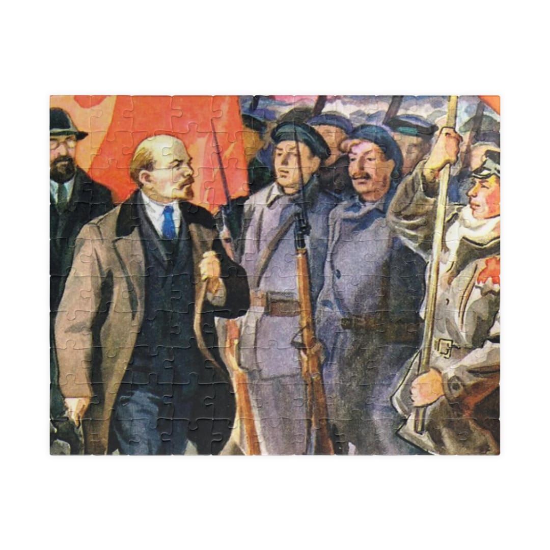 Lenin Leading the Bolsheviks, Mikhail Kholuev, Socialist Realism ...