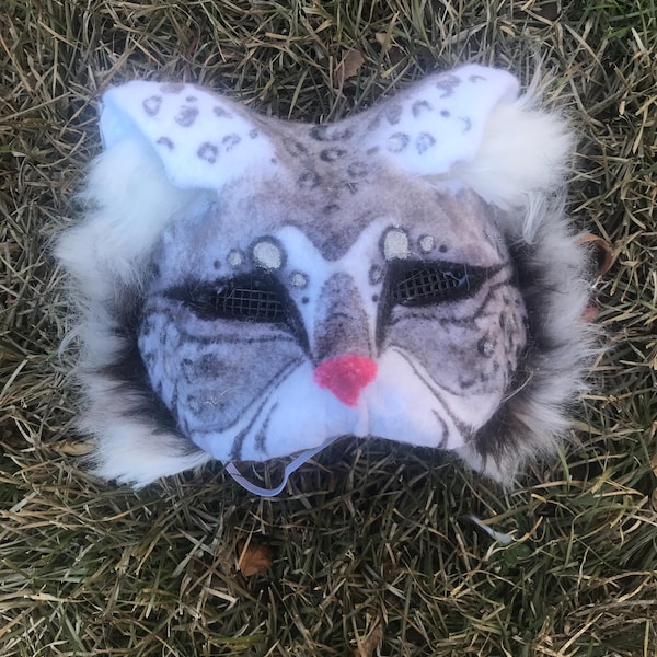 Snow Leopard Therian Mask - Etsy
