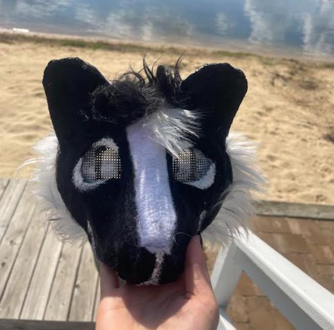 Skunk Therian Furry or Cosplay Mask - Etsy