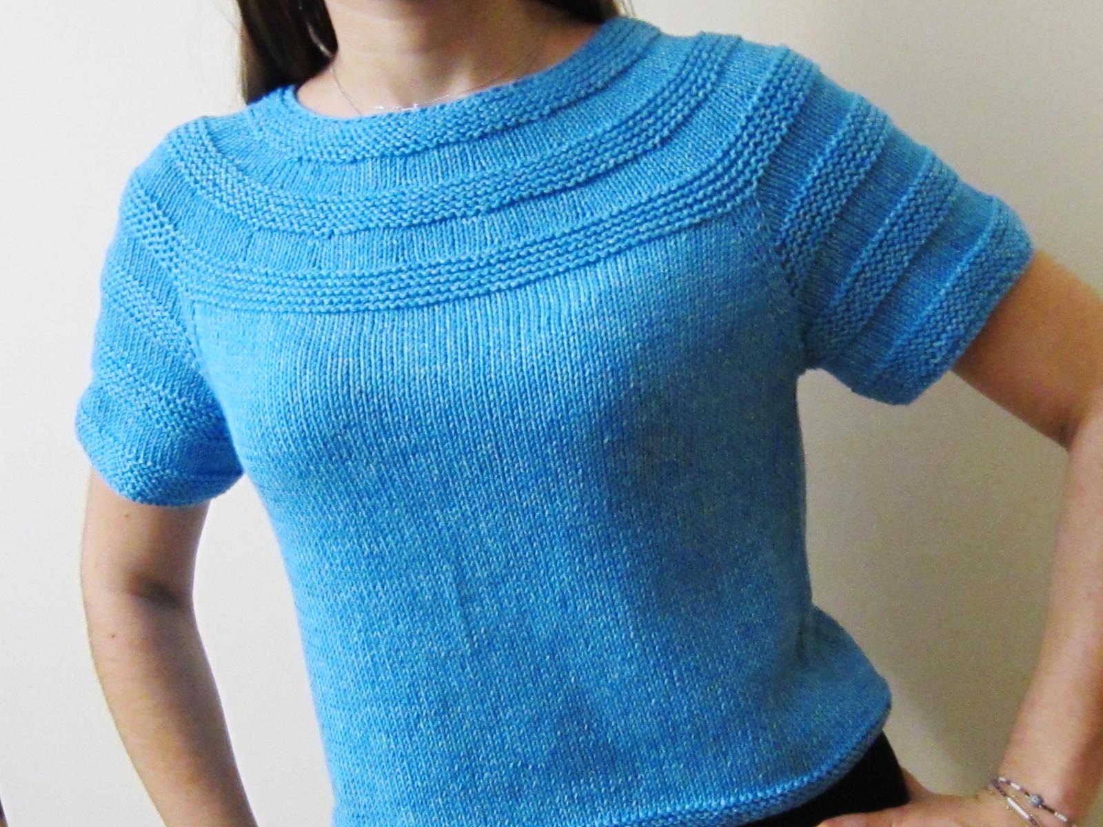 Knitting Pattern RONDO Top Seamless Design Top Down Knitting Pattern ...