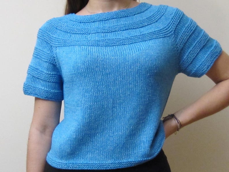 Knitting Pattern RONDO Top Seamless Design Top Down Knitting Pattern ...