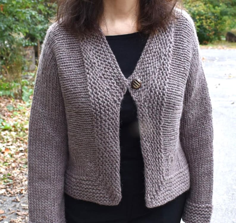 Knitting Pattern LINEA Chunky Cardigan Beginner Friendly Knitting ...