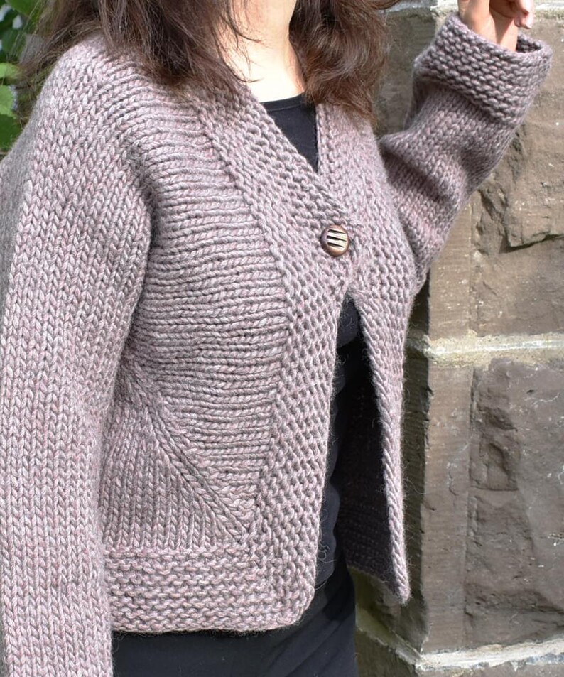 Knitting Pattern LINEA Chunky Cardigan Beginner Friendly Knitting ...
