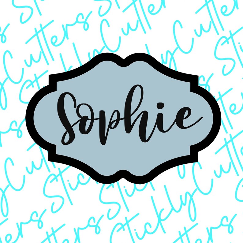 Sophie Plaque Cookie Cutter | 3d Printed - Etsy