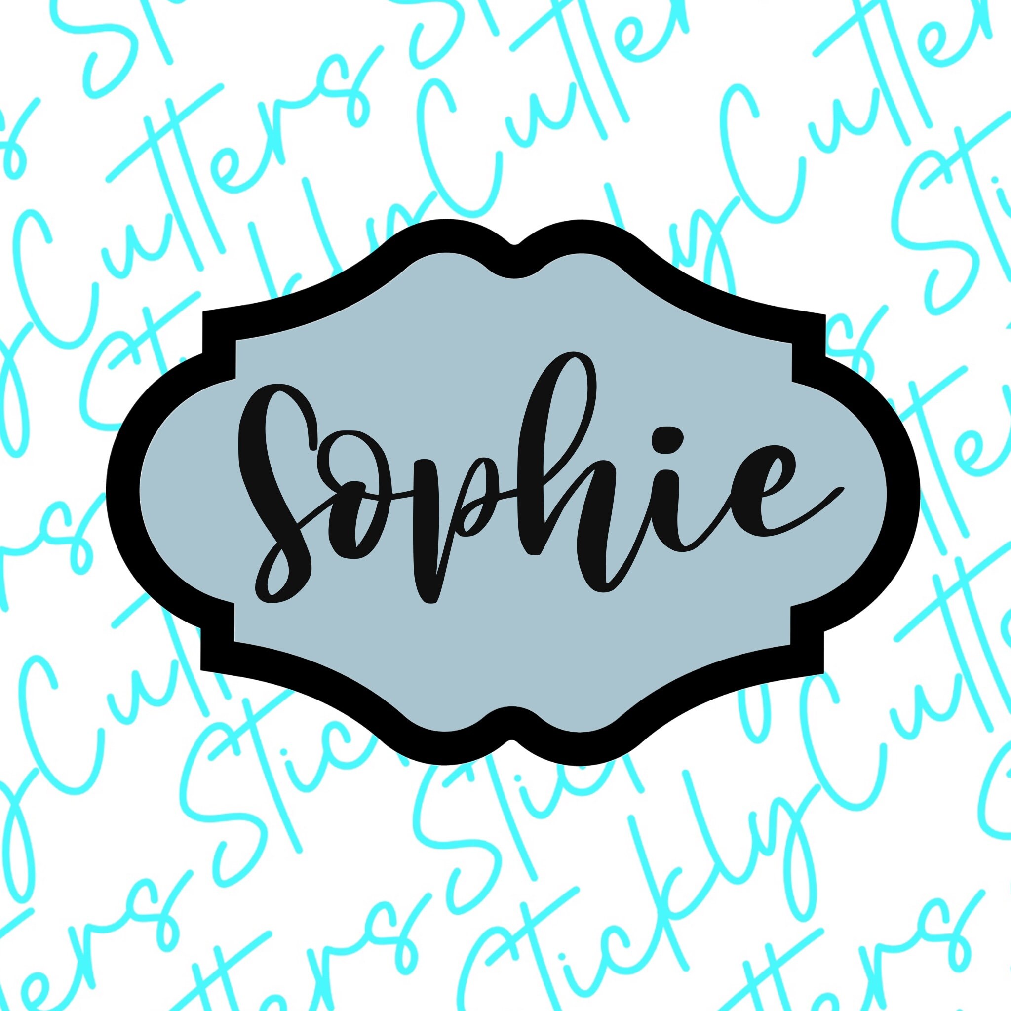 Sophie Plaque Cookie Cutter | 3d Printed - Etsy