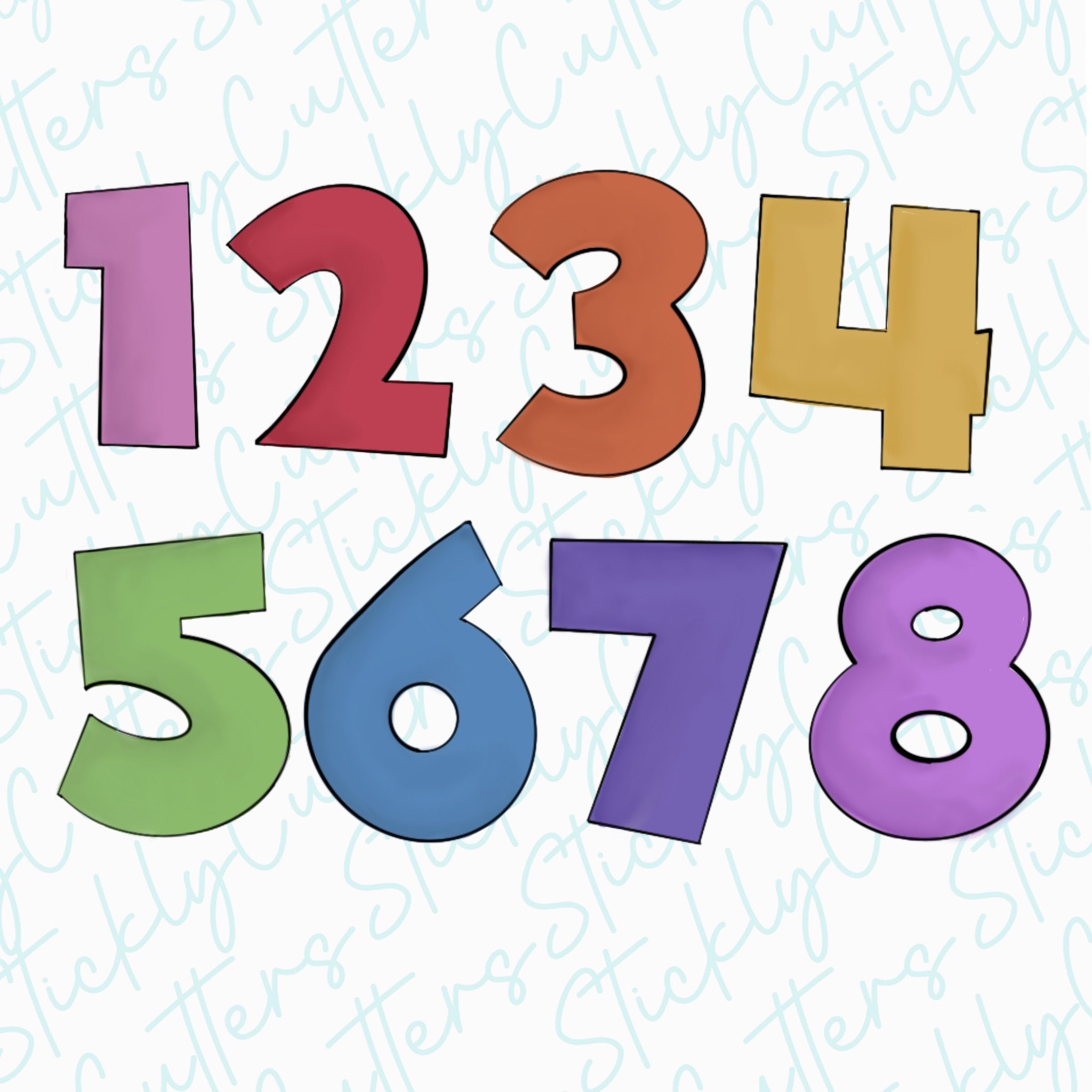 Number Cookie Cutter | Cartoon Numbers | 3d Printed - Etsy