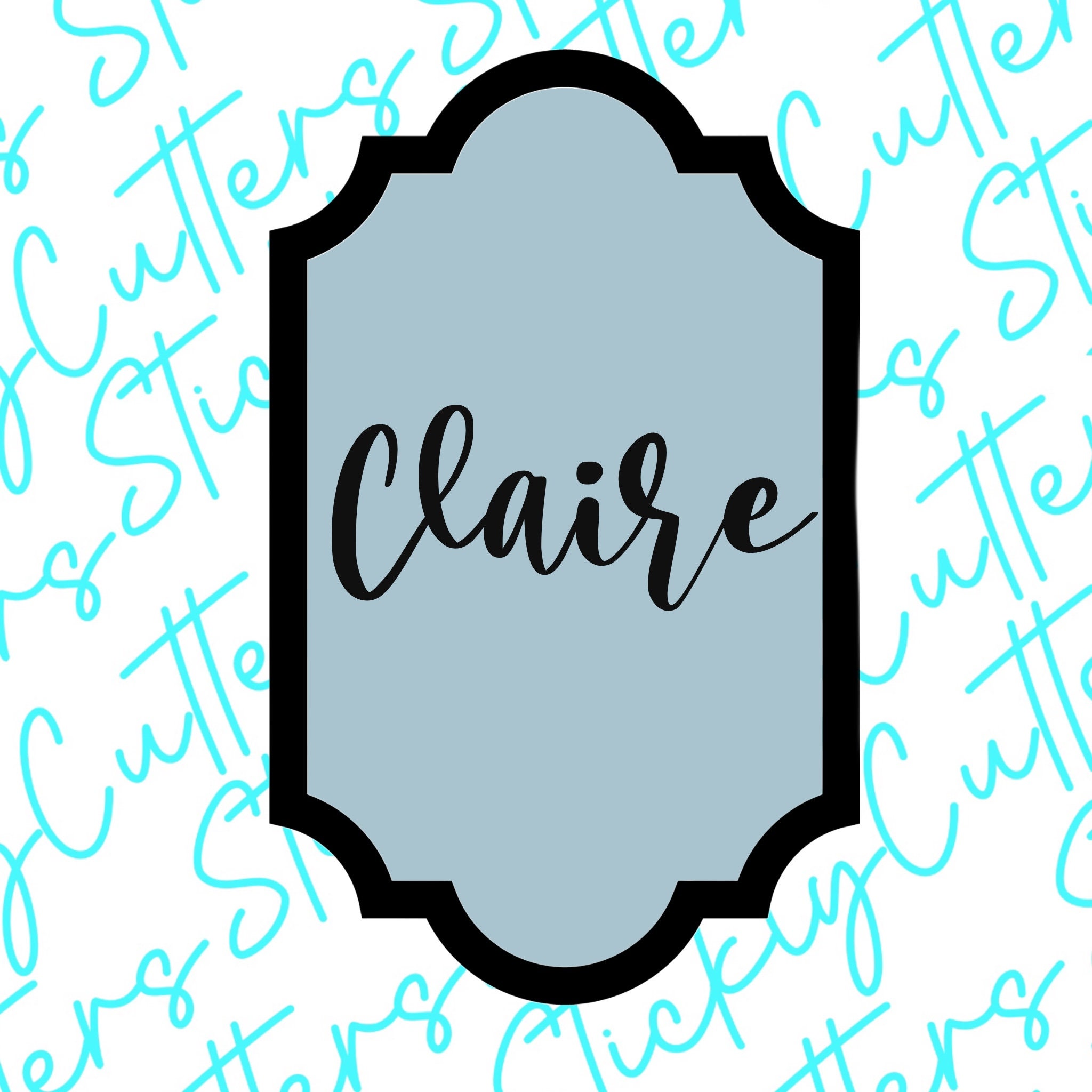 Claire Plaque Cookie Cutter | 3d Printed - Etsy