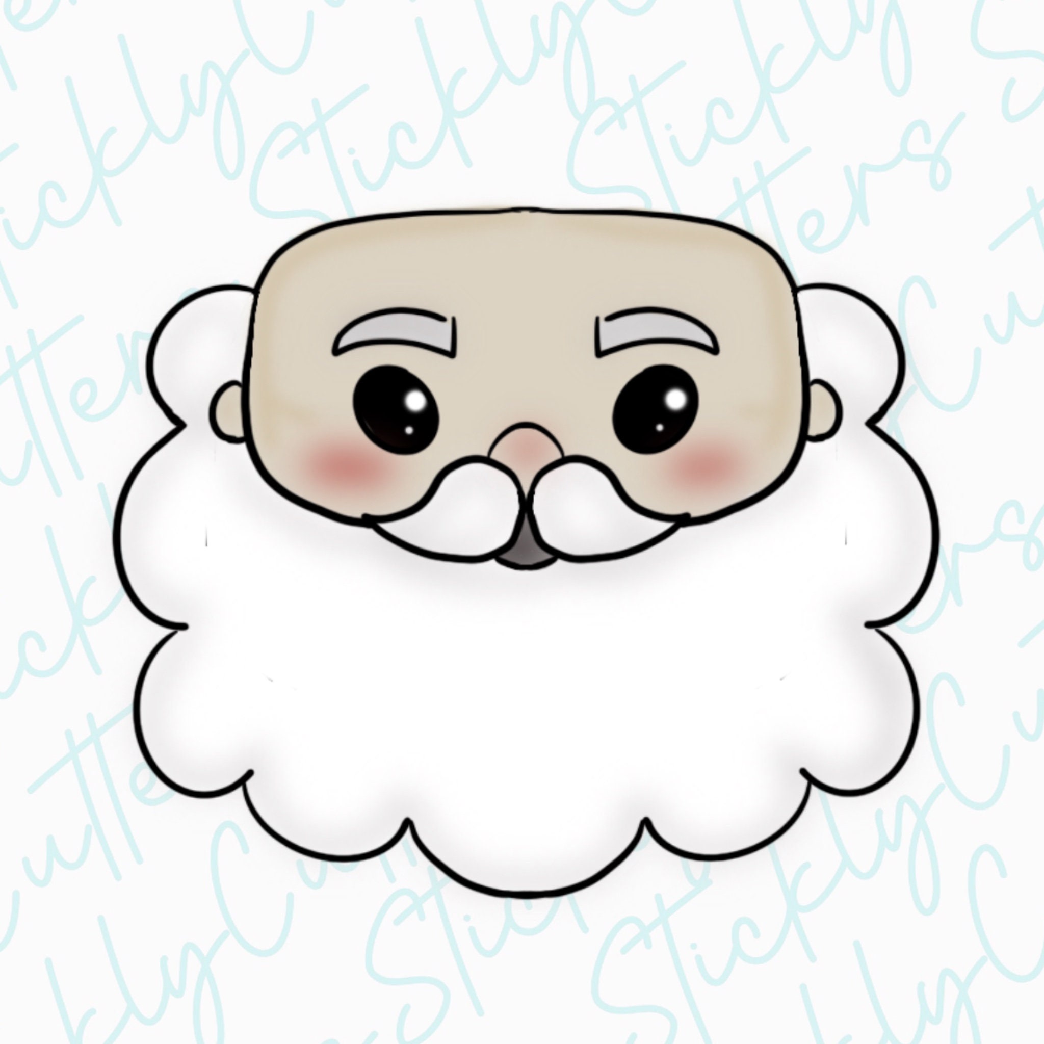 Bald Santa Cookie Cutter | 3d Printed Cookie Cutters | Christmas Cookie ...