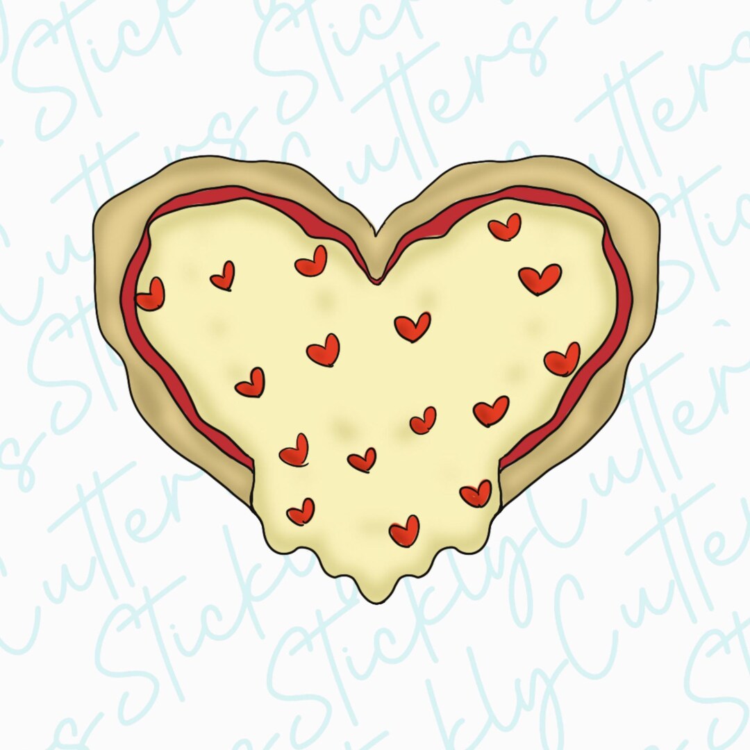 Pizza Heart Cookie Cutter | 3d Printed Cookie Cutters | Pizza Cookie ...