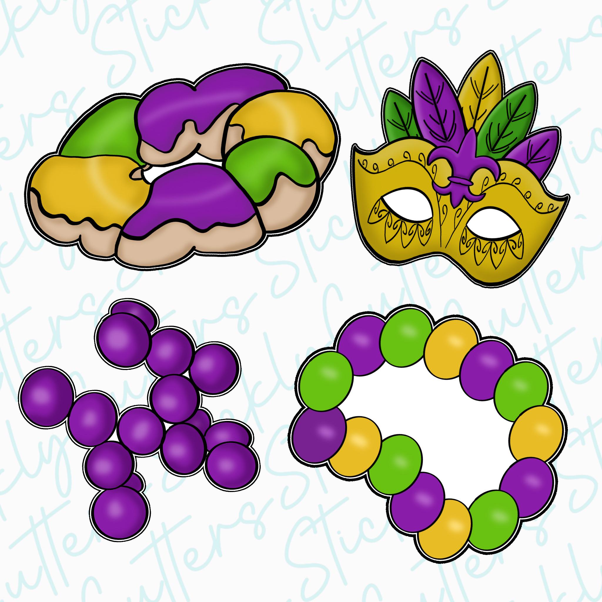 Mardi Gras Cookie Cutters | 3d Printed| King Cake - Etsy