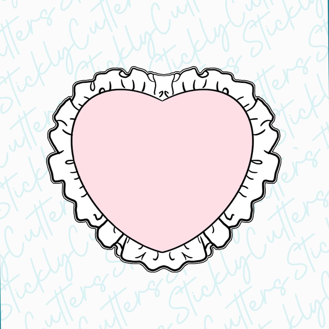 Ruffle Heart Cookie Cutter | 3d Printed | Valentine Cookie Cutter - Etsy