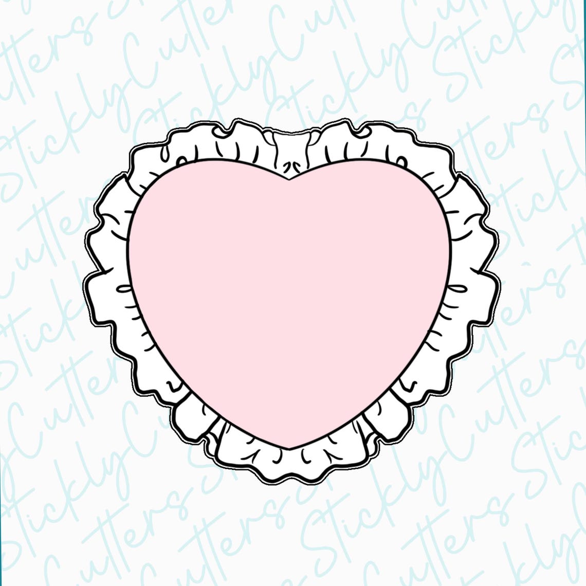 Ruffle Heart Cookie Cutter | 3d Printed | Valentine Cookie Cutter - Etsy