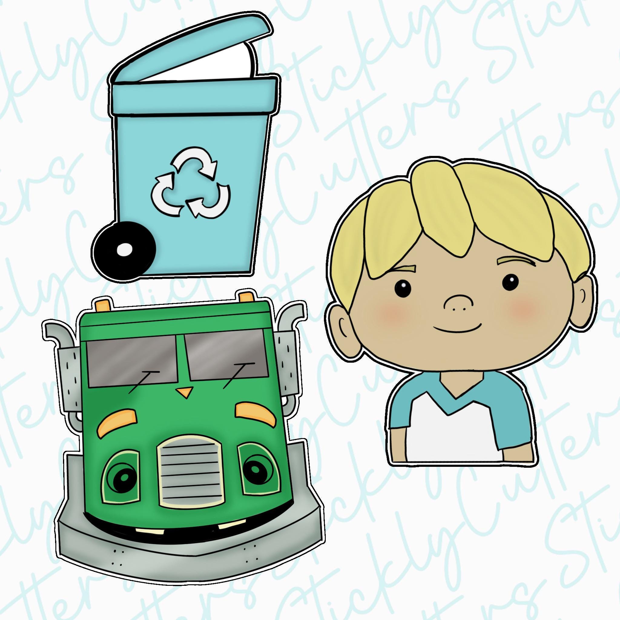 Trash Truck Animated Garbage Truck Cookie Cutter | 3d Printed - Etsy