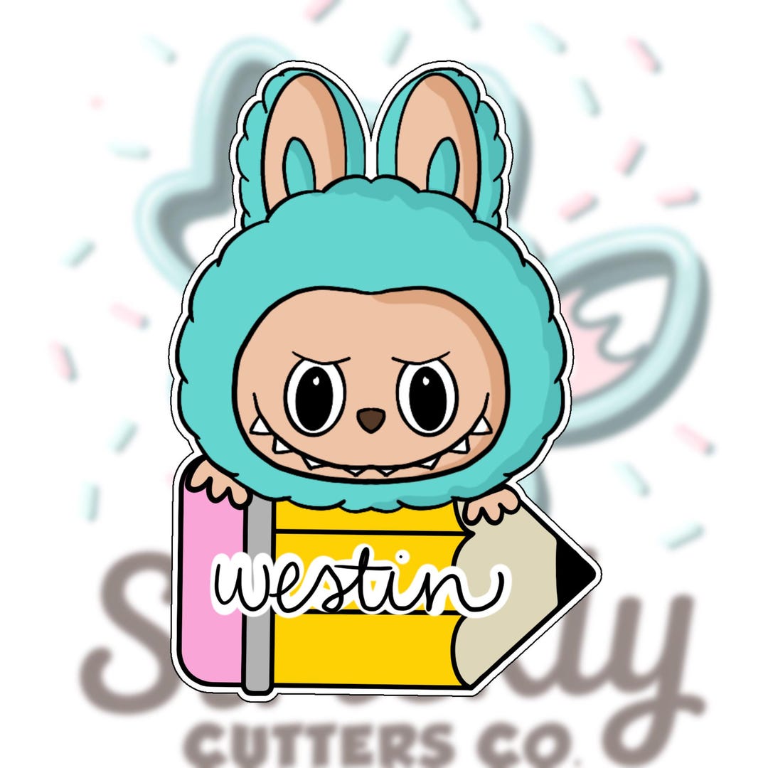 Fluffy Monster Holding Pencil Cutter | 3d Printed Cookie Cutters ...