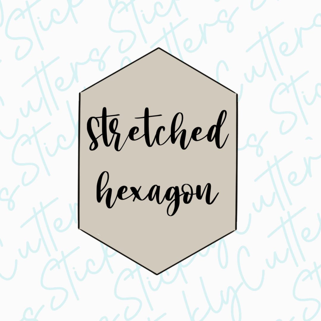 Stretched Hexagon Plaque Cookie Cutter | 3d Printed Cookie Cutters ...