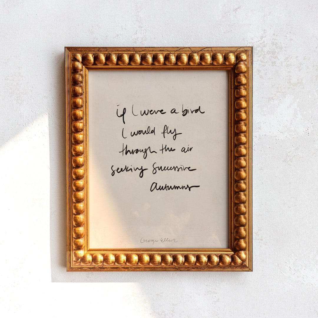 Autumn Calligraphy Quote Art Print - Fall-inspired Wall Decor - Warm ...