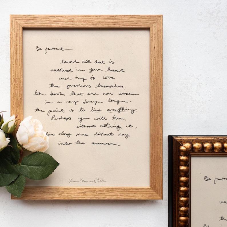 Inspirational Word Art Print, Handwritten - Meaningful Vintage Quote ...