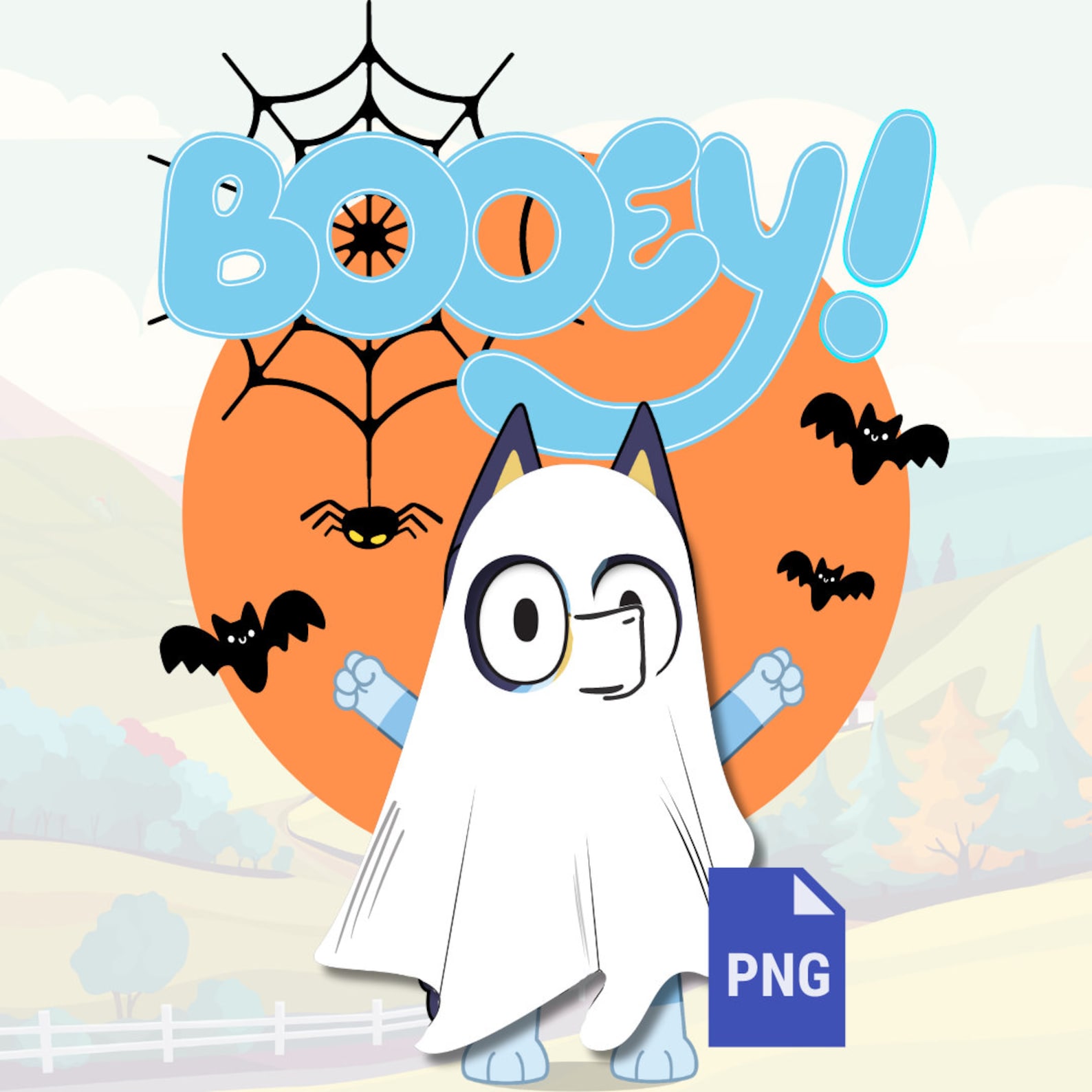 Booey Bluey Halloween PNG, Halloween Cartoon Png - Etsy