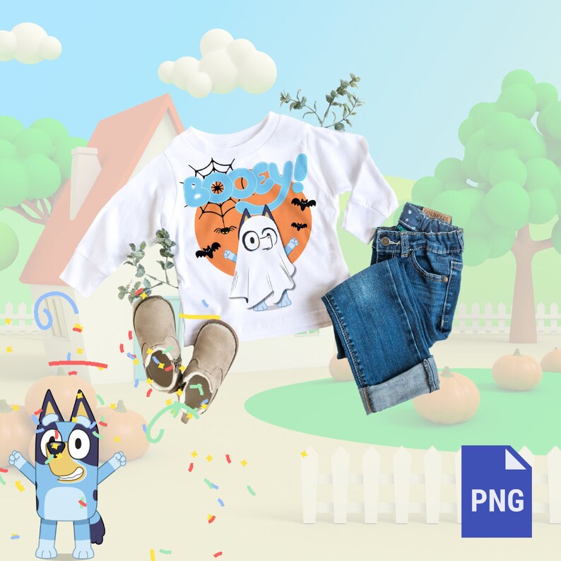 Booey Bluey Halloween PNG, Halloween Cartoon Png - Etsy