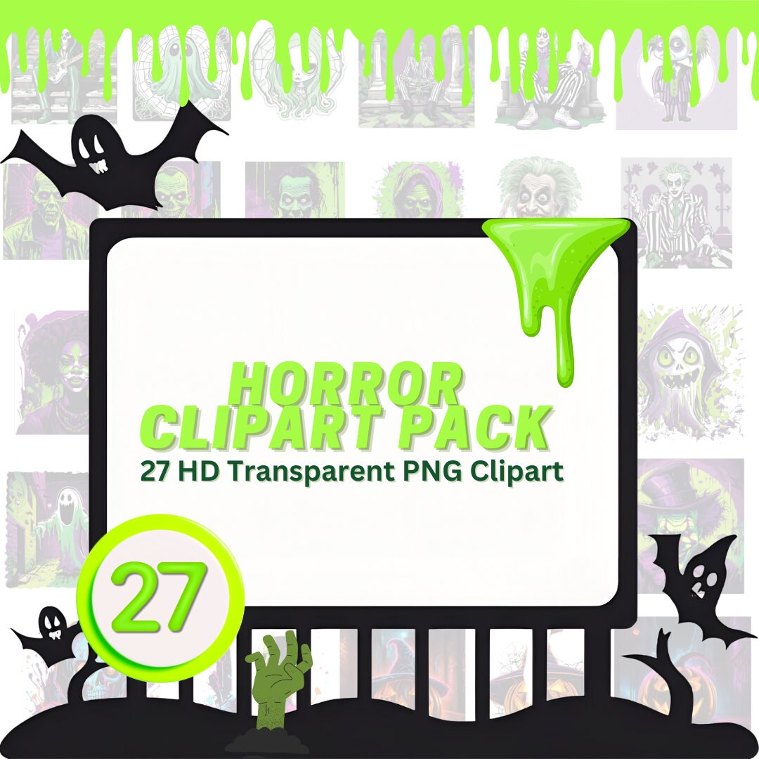 Neon Graffiti Halloween Horror Character, Scary Clown, Zombie Design ...