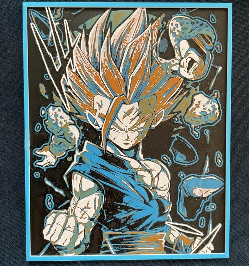 Gohan 3D Printed Hueforge - Etsy