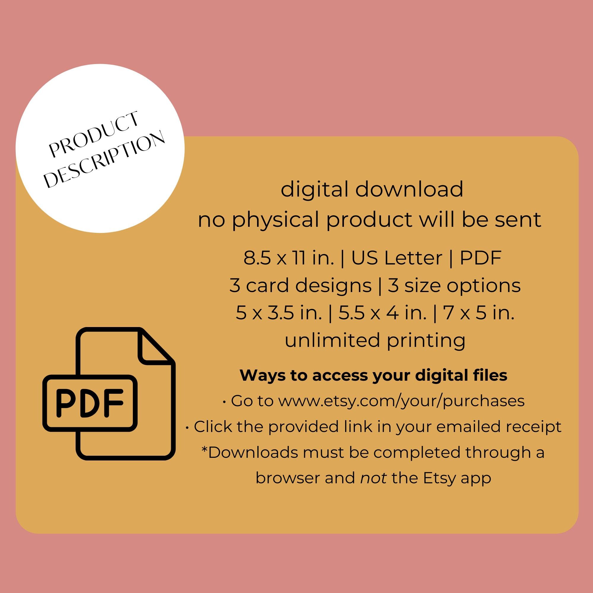 Fillable Thank-you Cards | Holidays | 3 Designs | 3 Sizes | Printable ...