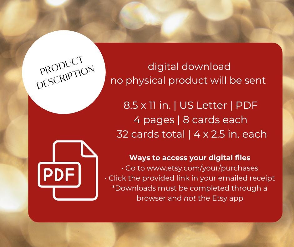 Holiday Random Acts of Kindness Cards: Printable Advent Calendar (PDF ...