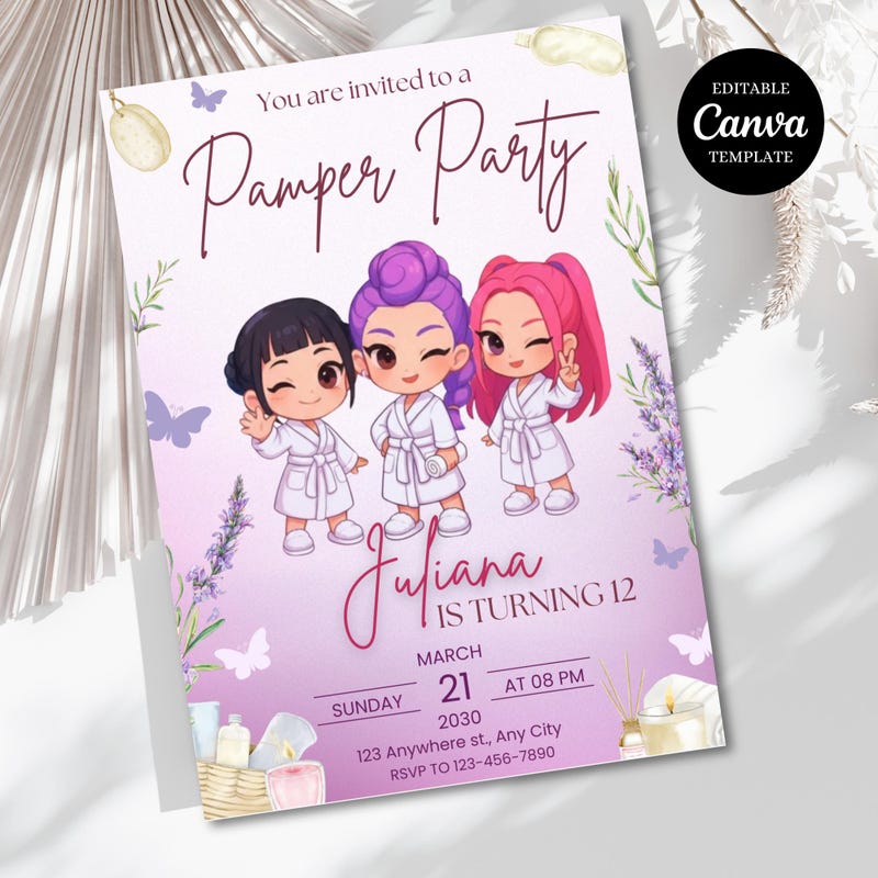 Anime Spa Birthday - Etsy