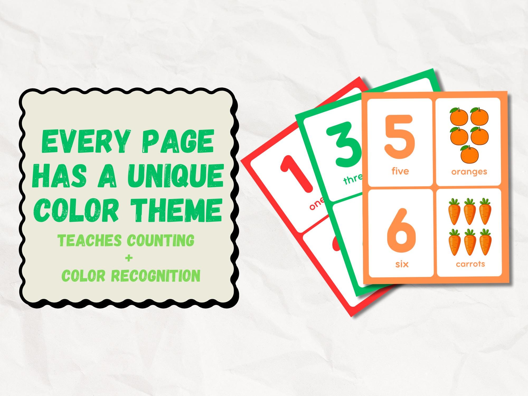 Color Number Flashcards 1-20: Printable Math Learning (PDF + PNG) - Etsy