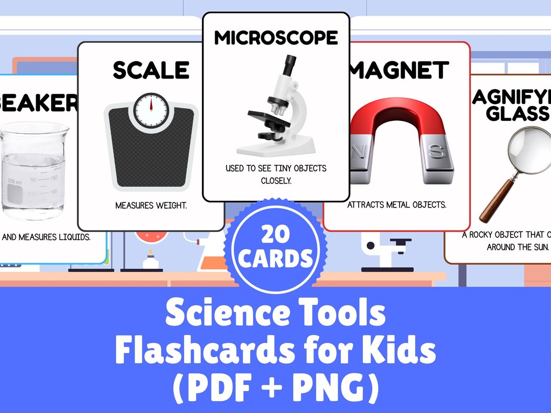 Science Tools Flashcards – 20 Printable Learning Cards for Kids ...