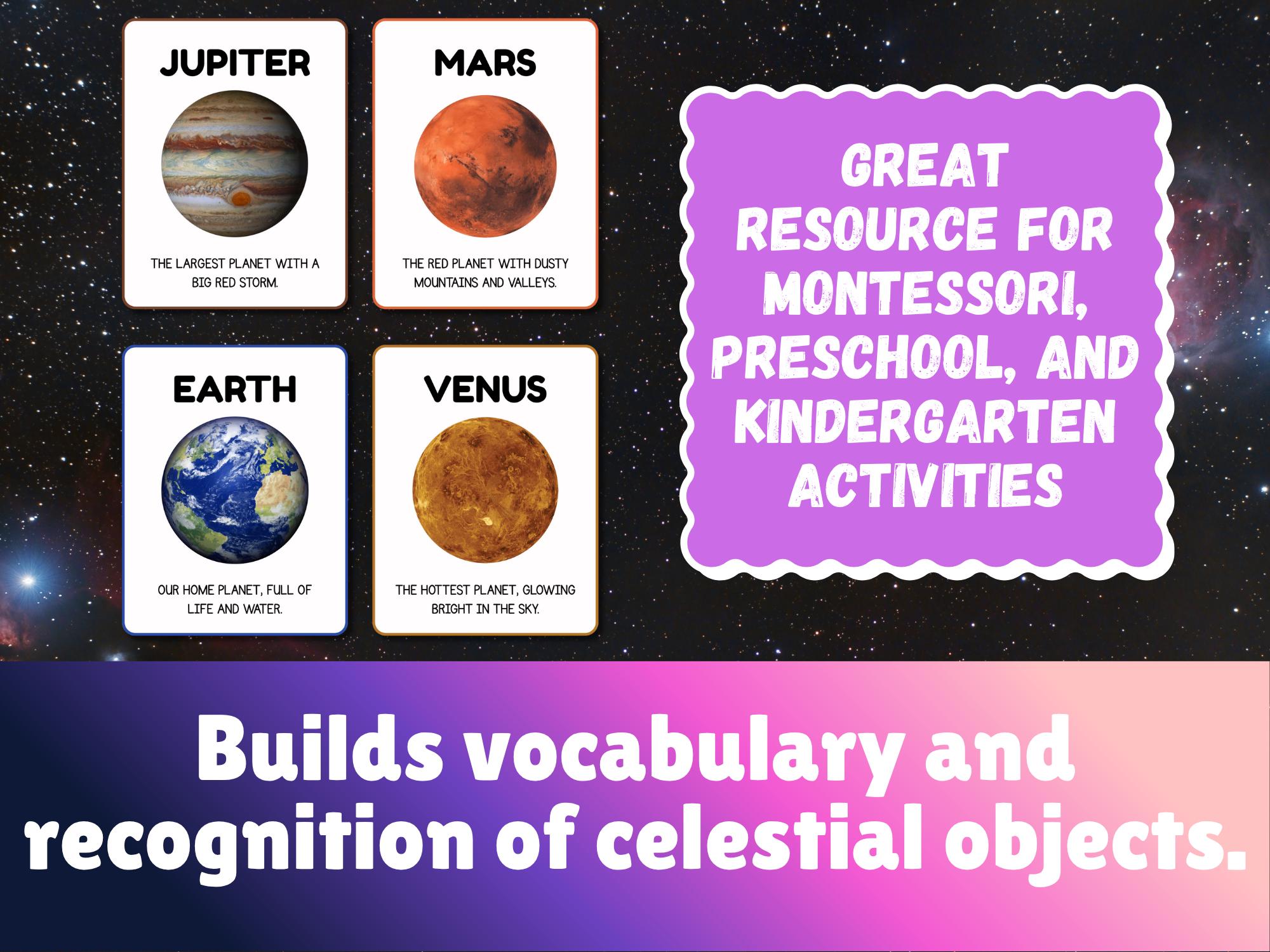 Space and Planets Flashcards: Printable Learning Cards for Kids ...
