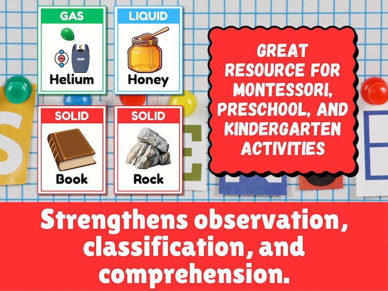 States of Matter Flashcards – Solid, Liquid & Gas | Printable Science ...