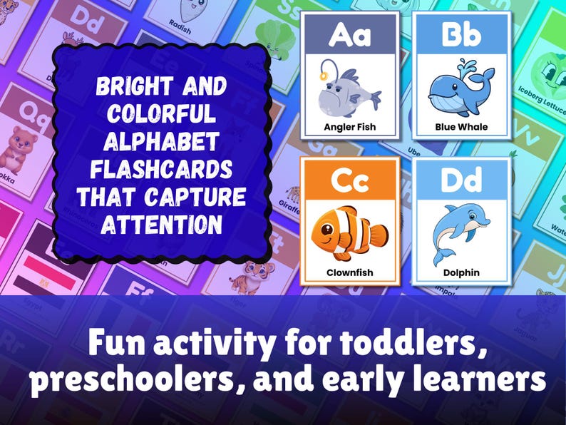 Alphabet Flashcards Mega Bundle: Animals, Vegetables, Countries (PDF ...