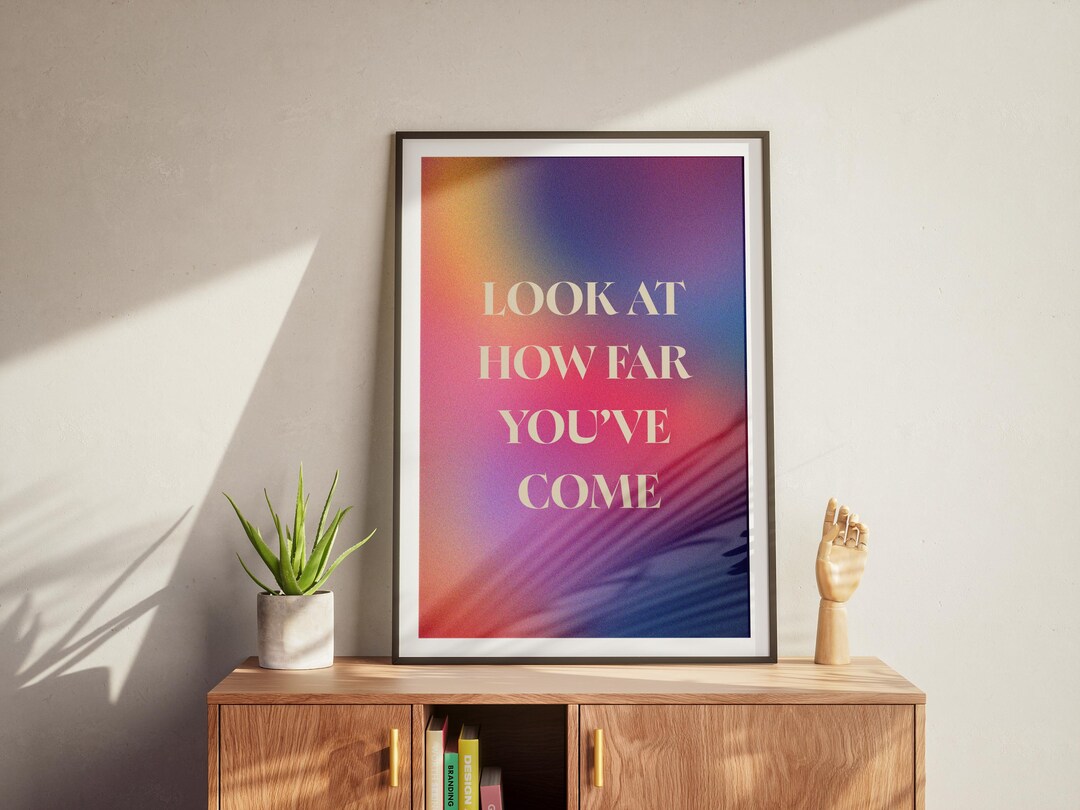 Positive Affirmation Art Poster Inspirational Wall Art Colorful ...