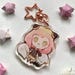 Glitter Anya Forger Keychain: Spy X Family Charm, Rose Gold Star Clasp ...