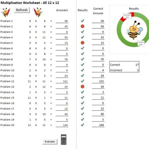 Multiplication Tables Worksheet Auto-generate - Etsy