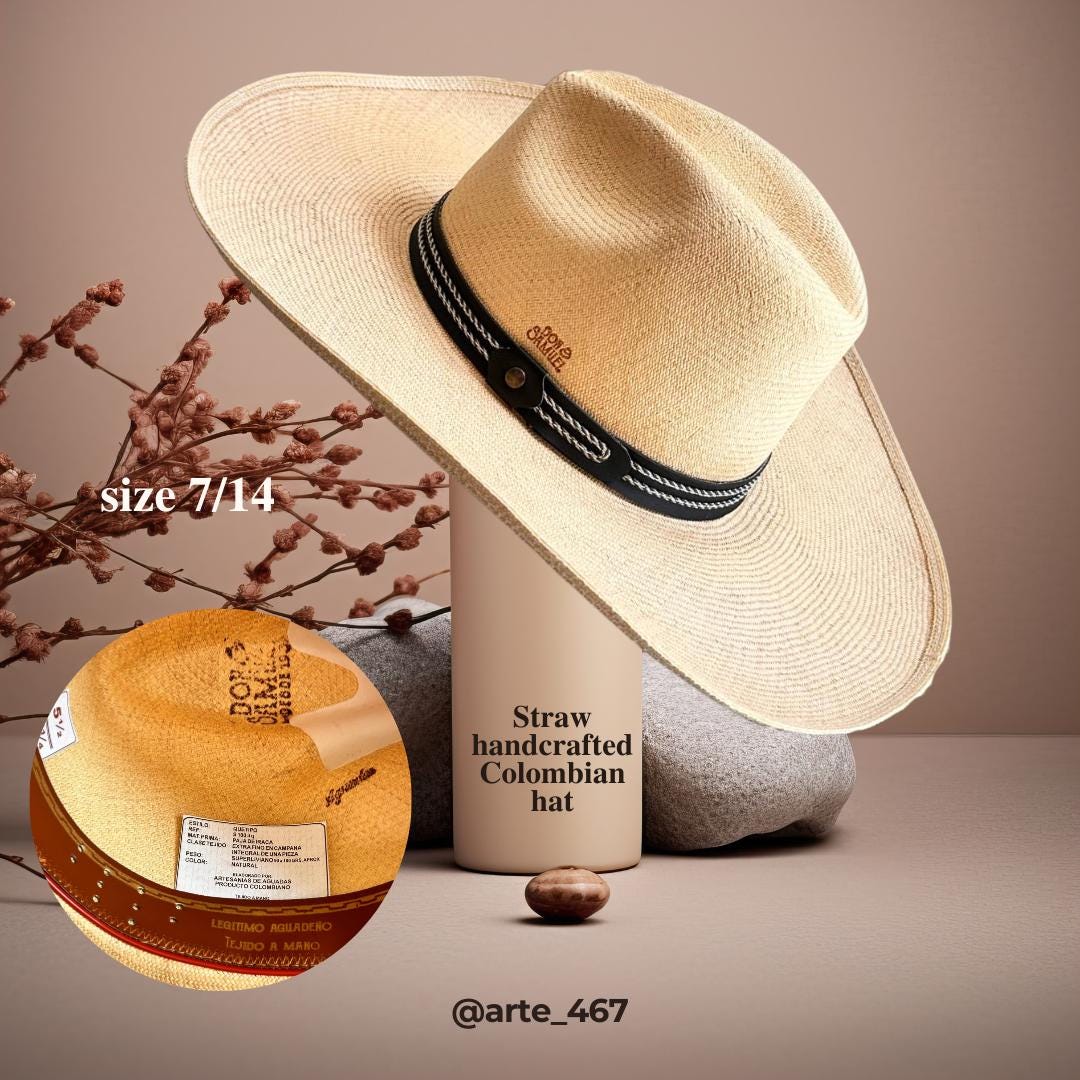 Handcrafted Colombian Hat, Summer Hat, Beach Hat, Sun Hat, Bohohat ...
