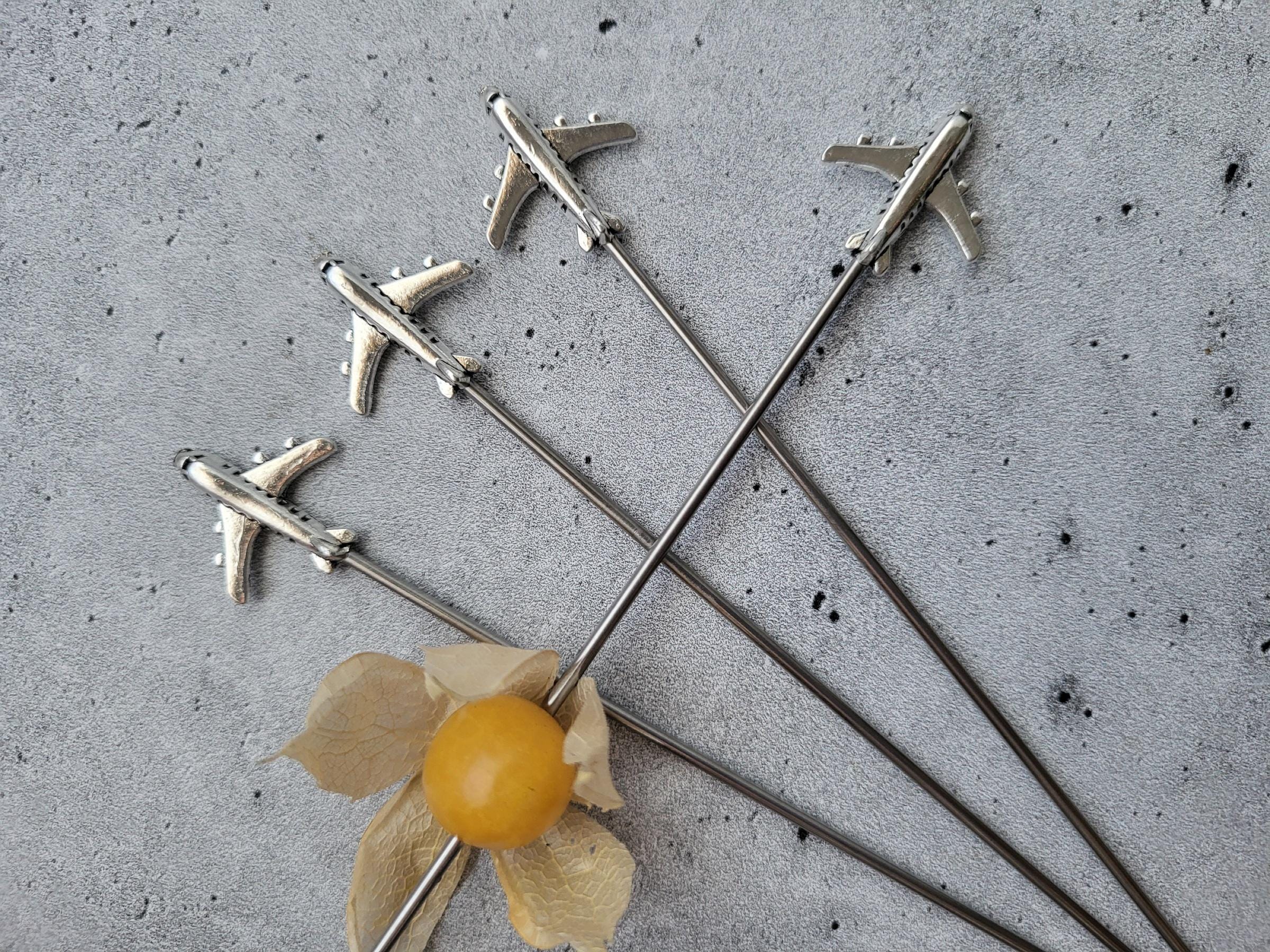 Aviation Martini, Silver Plated Airplane Martini Cocktail Picks ...