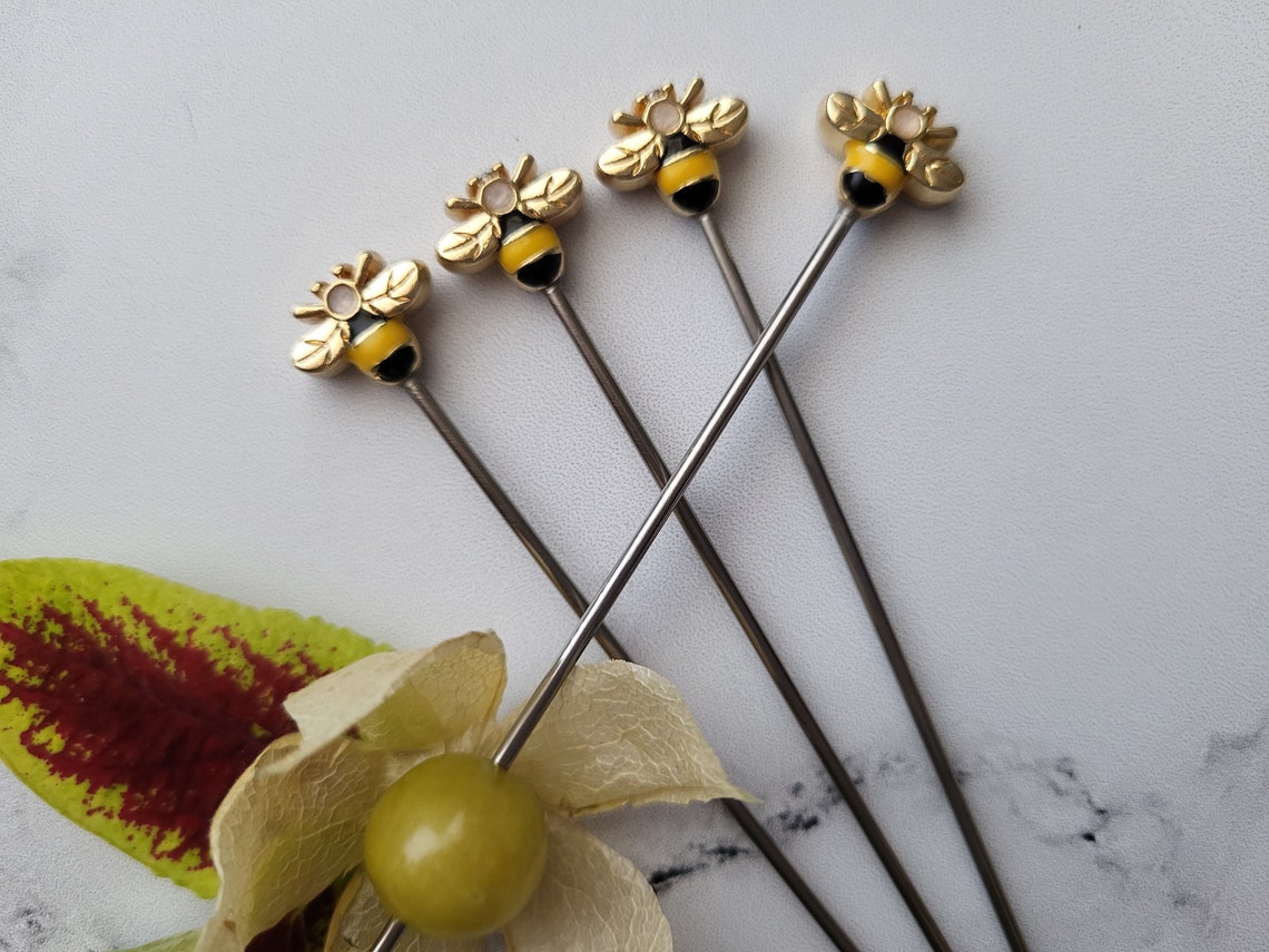 Honey Bee Martini Picks, Cocktail Picks, Appetizer Skewers, Home ...