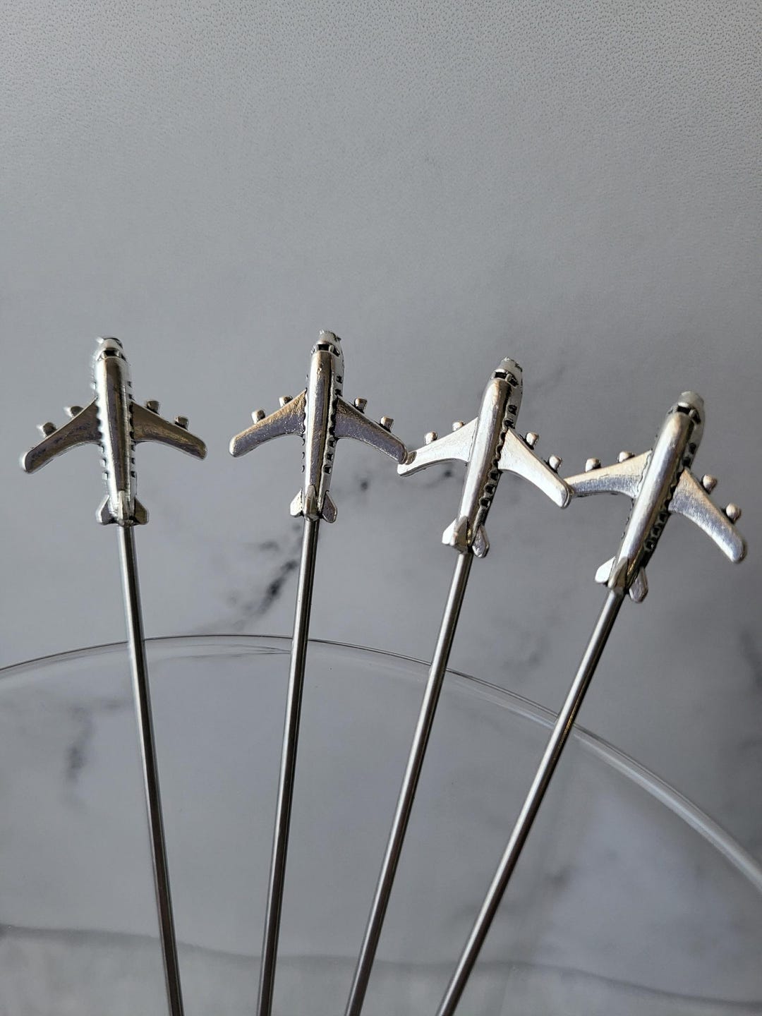 Aviation Martini, Silver Plated Airplane Martini Cocktail Picks ...