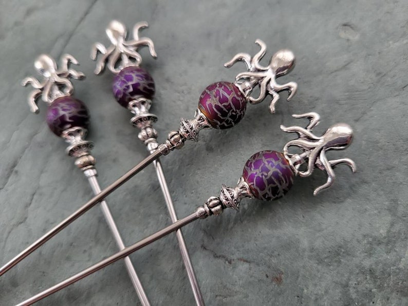 Purple Octopus Martini Picks Cocktail Picks Appetizer - Etsy
