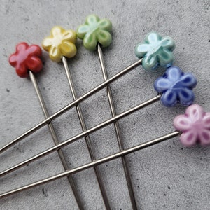 Ceramic Posies, 6pc Flower Martini Picks, Cocktail Picks, Appetizer ...