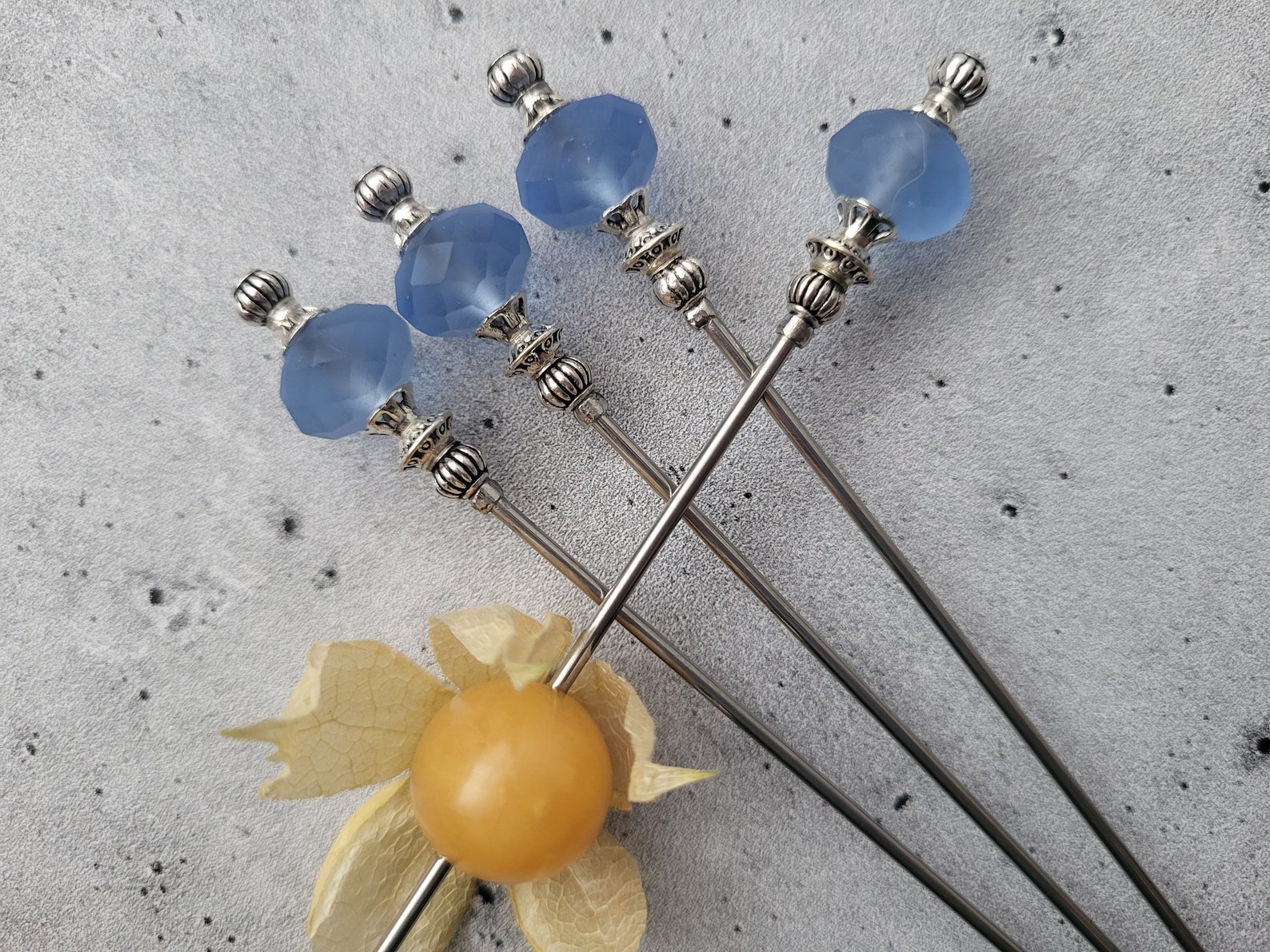 Faceted Frosted Glass, Martini Picks, Cocktail Picks, Jarcuterie ...