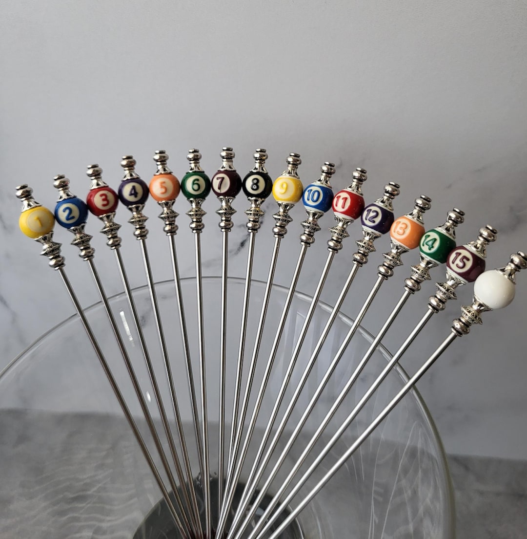 Rack 'em Up, Billiards 16pc Set Martini Picks, Cocktail Picks ...