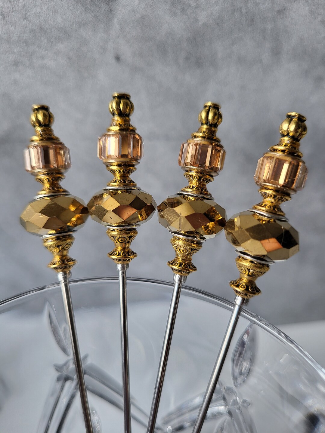 Golden Baguette Bar Bling, Martini Cocktail Garnish Picks, Appetizer ...